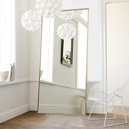 NeuType Full Length Mirror Floor Mirror with Standing Holder Bedroom ...