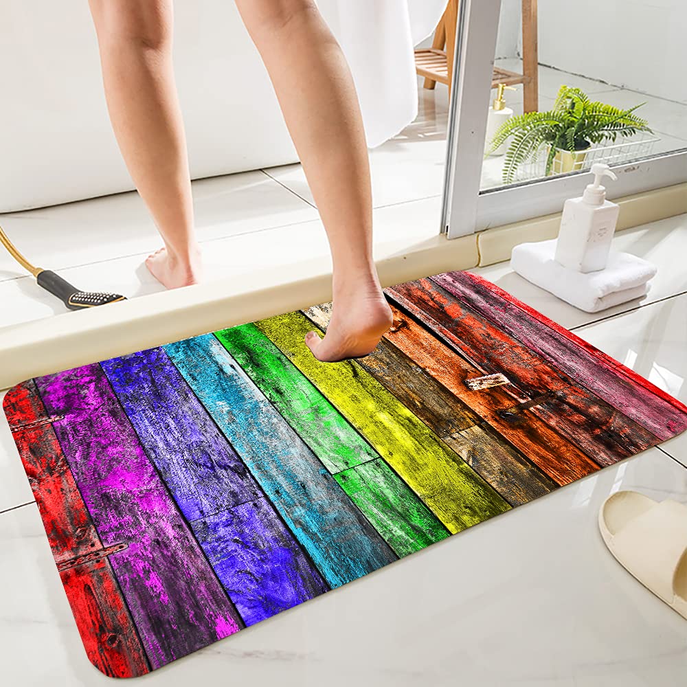 WODEJIA Bath Rugs Sponge Foam Soft for Bathroom and Kitchen,Flannel Mat ...