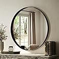 Amazon.com: VooBang Round Bathroom Mirror 30 inch, Black Gorgeous Deep ...