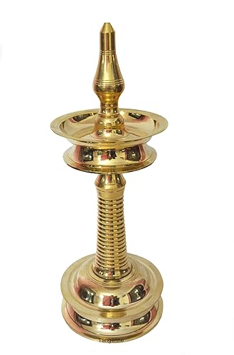 TANGERINE Brass Nilavilakku || Kerala Diya || Brass Oil Lamp - Height ...