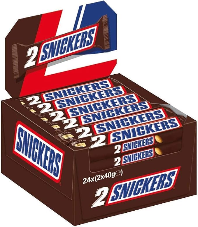 Snickers Double Bar, 24 Bars (24 x 80g): Amazon.co.uk: Grocery