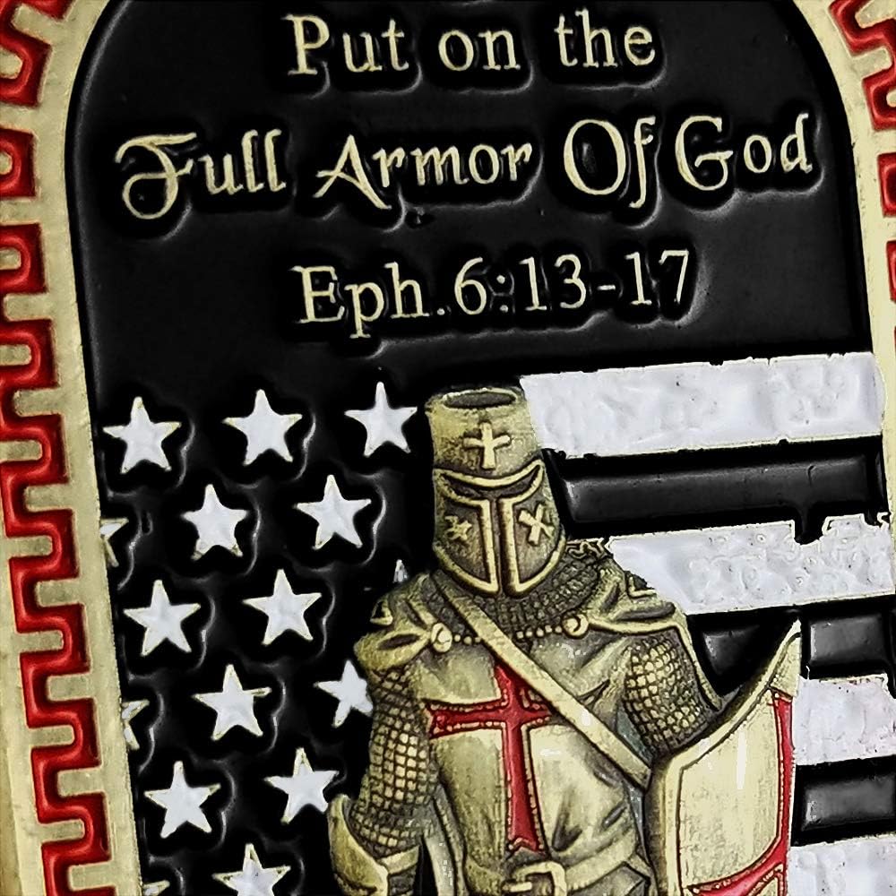 AtSKnSK Put on the Full Armor of God Dog Tag Pendant Challenge Coin ...