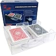 Amazon.com: Yuanhe 2 Deck Rotating-Revolving Playing Card Tray, Card ...