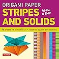 Amazon.com: Origami Paper - Stripes and Solids 6" - 96 Sheets: Tuttle ...