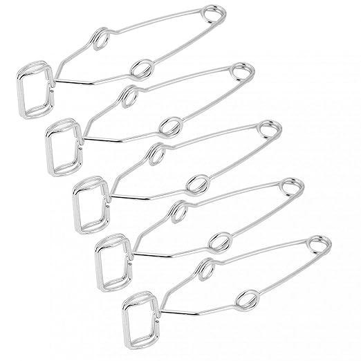 5 Piece Test Tube Clamp, Spring Test Tube Steel Clip Clamp Holder Test ...