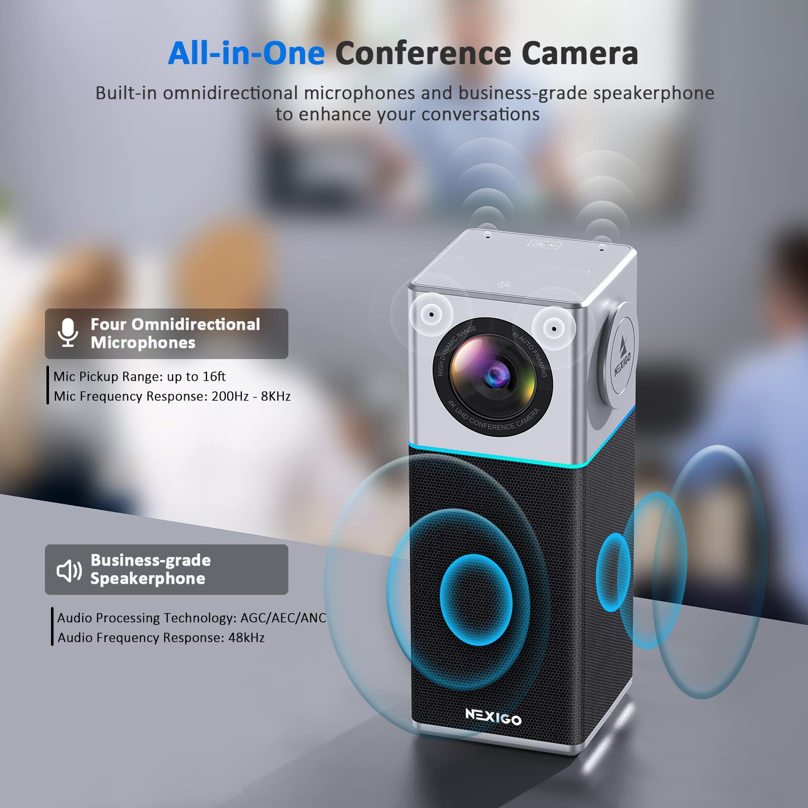 Mua NexiGo N3000 4K Portable Video Conference Camera, Zoom Certified ...
