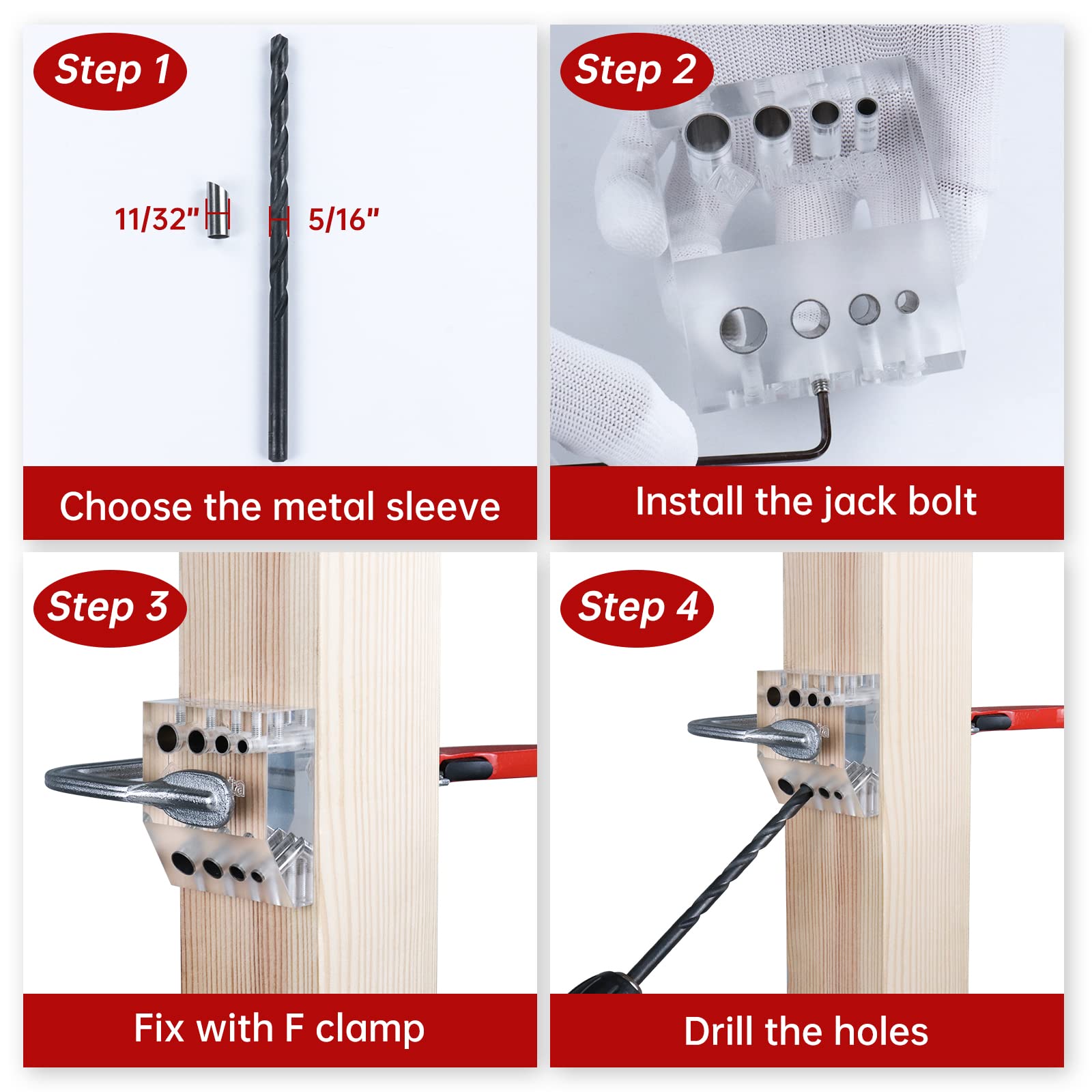 Mua Muzata 30 90 Degree Angle Drill Guide Cable Railing Kit Stair ...