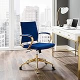 Amazon.com: Modway Jive Ribbed Performance Velvet Mid Back Computer ...