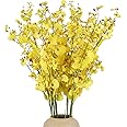 Amazon.com: Yellow Orchids Artificial Flowers,10 PCS (Each 37'') Fake ...