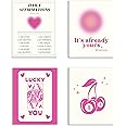 Amazon.com: KEUSPI Trendy Retro Y2K Pink Gradient Aura Daily ...