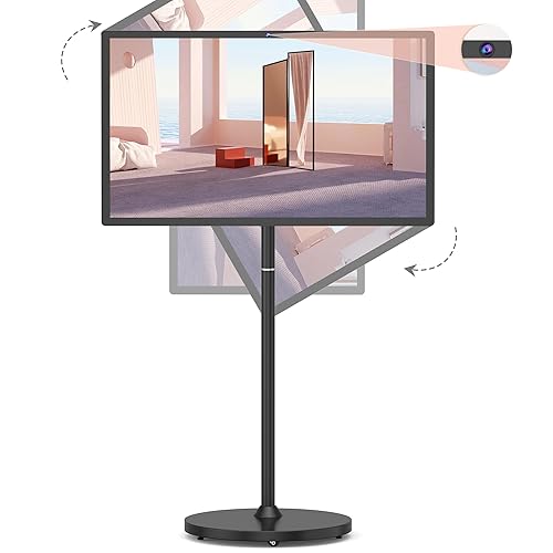 32-Inch Portable Smart TV on Wheels with Touch Screen Monitor | 8G RAM ...