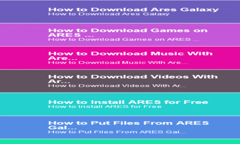 Ares Galaxy Guide:Amazon.com:Appstore for Android