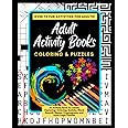 Amazon.com: Adult Activity Books Coloring and Puzzles Over 70 Fun ...