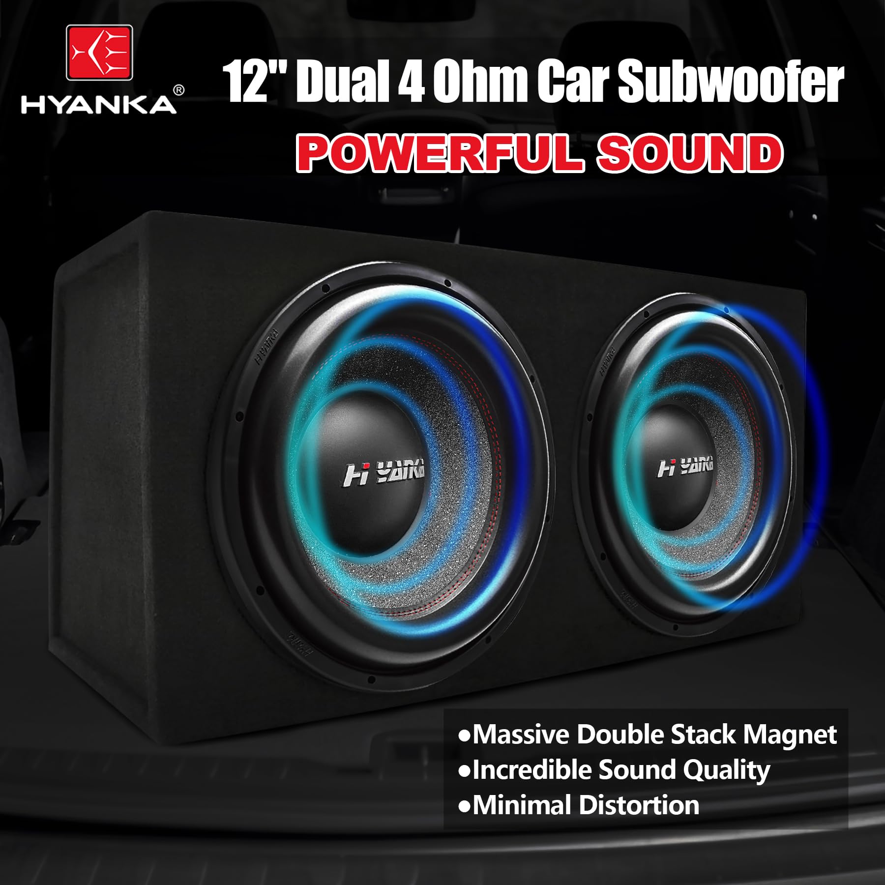 Mua H YANKA BSF-12-4 12 Inch Subwoofer - 1600W MAX Power 12 Inch Paper ...