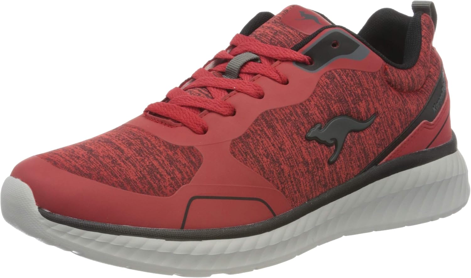 Amazon.com | KangaROOS Men's Low-Top Sneakers, Black Red Jet Black 6008 ...