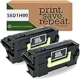 Amazon.com: Print.Save.Repeat. Lexmark 58D1H00 2-Pack High Yield Remanufactured Toner Cartridge ...