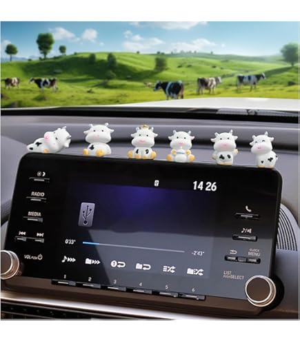 Cow Figurine 3PCS Dairy Cows Cute Car Accessories Rear View Mirror ...