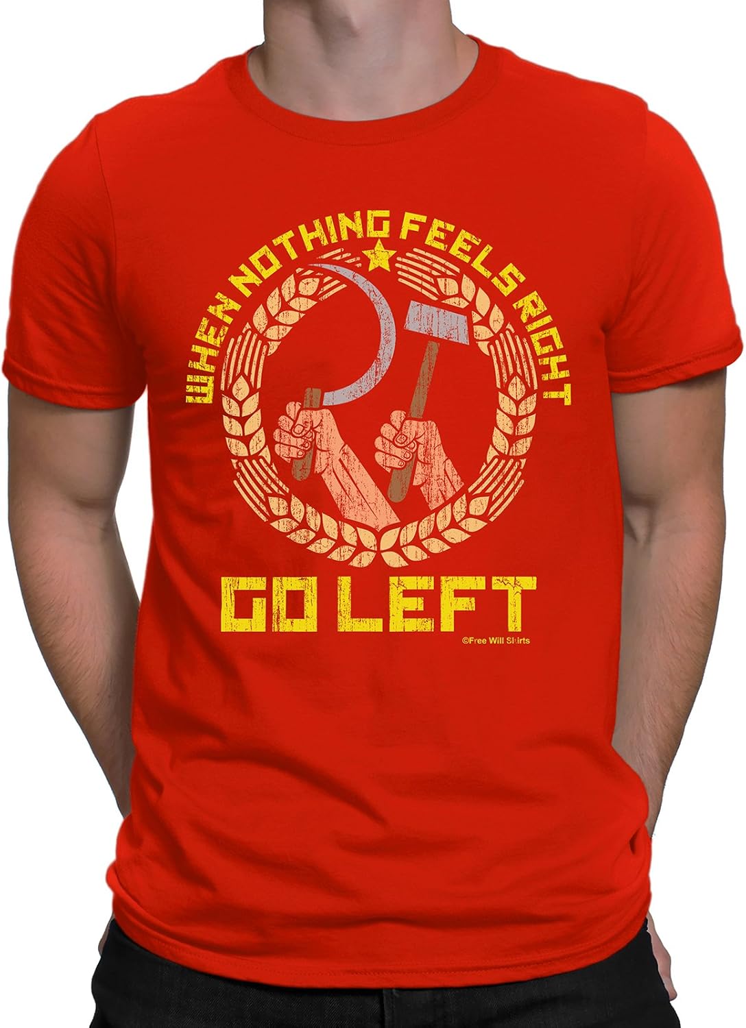 Free Will Shirts When Nothing Goes Right GO Left CCCP USSR Soviet ...