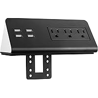 Amazon.com: Desk Edge Mount Power Outlets with USB Charge Ports ...