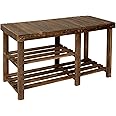 Amazon.com: NO MORE TAG Shoe Rack Bench 3-Tier Shoe Storage Bench Shoe ...