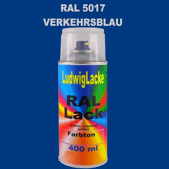 RAL 5017 Verkehrsblau Seidenmatt 400 ml 1K Spray: Amazon.de: Auto