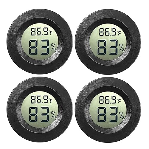 4-Pack Mini Digital Hygrometer Thermometer Gauge, Indoor Outdoor ...