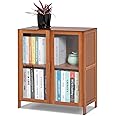 Amazon.com: Athena Collection Book Shelf Bookcase with Door 2-Tier ...