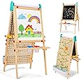 Amazon.com: WINGYZ Kids Easel Wooden Marble Run for Kids, 4-in-1 Toddler Art Easel for 3 ...