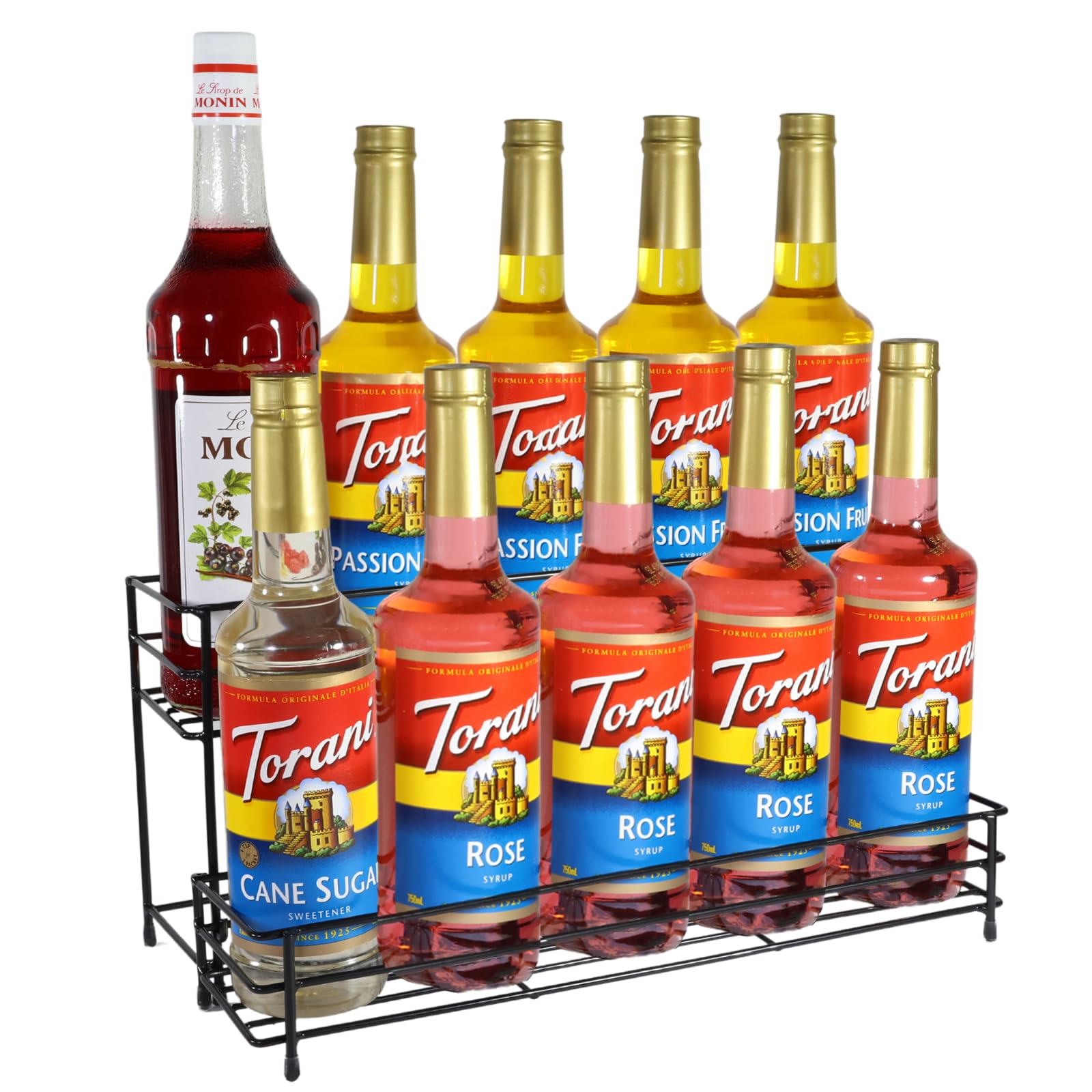 Mua Coffee Syrup Organizer Rack, 2 Tier Coffee Syrup Stand Holder for ...