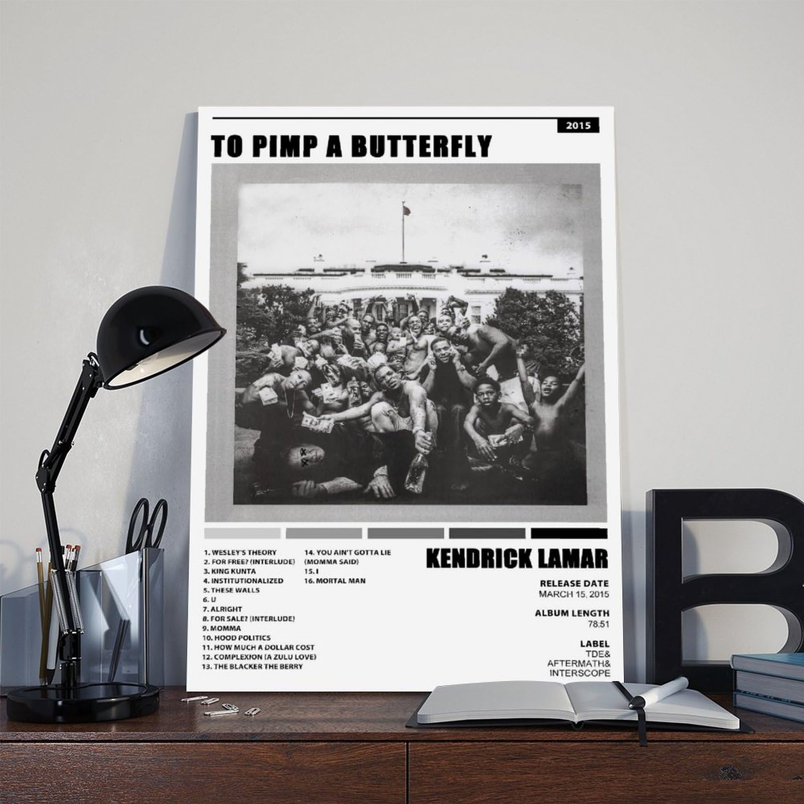 Liwaed Kendrick Lamar Music Poster To Pimp A Butterfly Canvas Poster ...