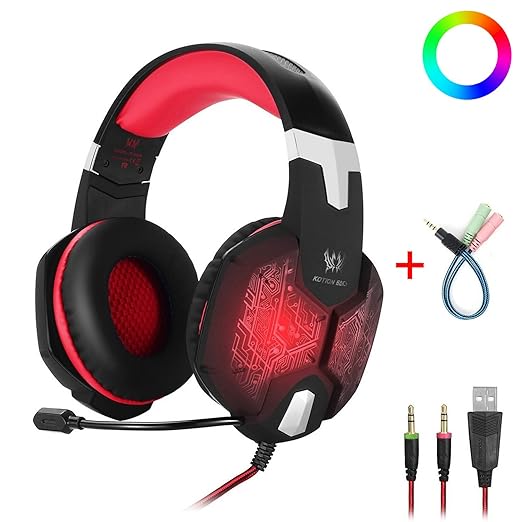Amazon.com: Gaming Headset with Mic for PC Mac Laptop PS4 Xbox one ...