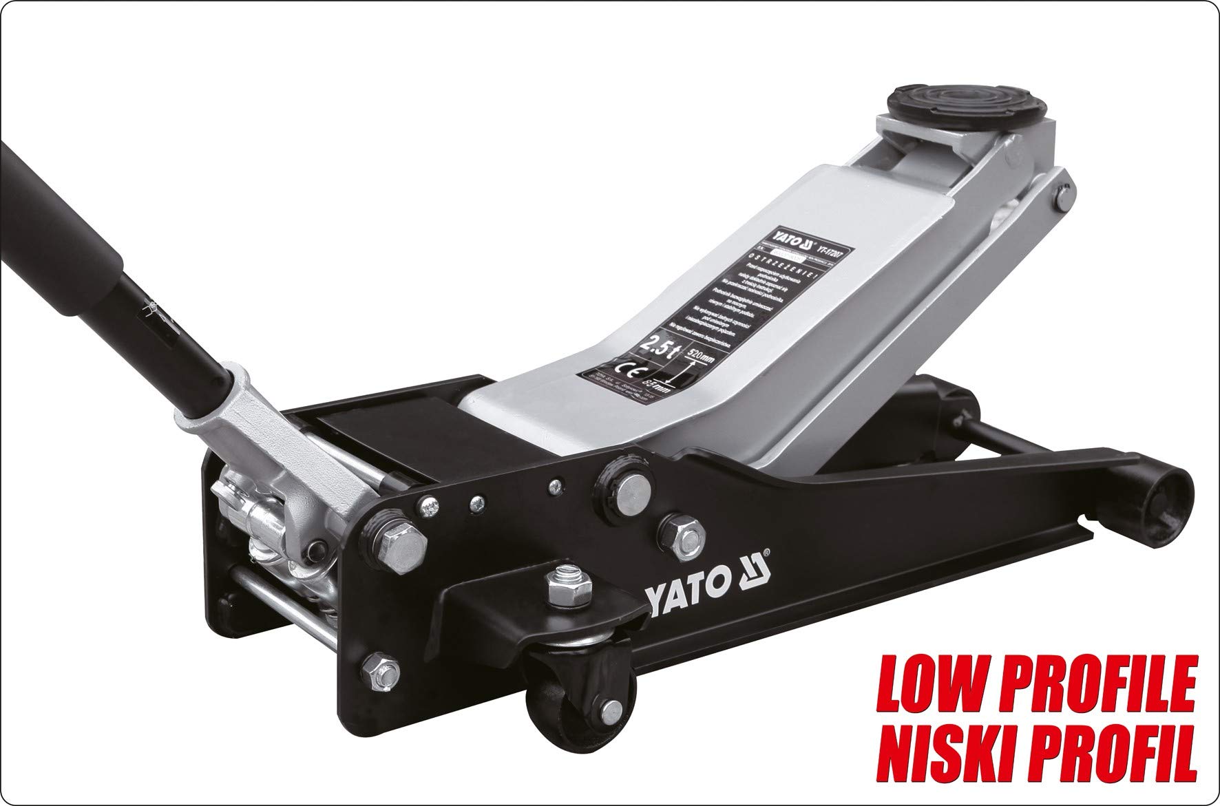 Buy YATO Professional trolley jack 2.5 tonnes / 2500 kg, flat, lifting ...