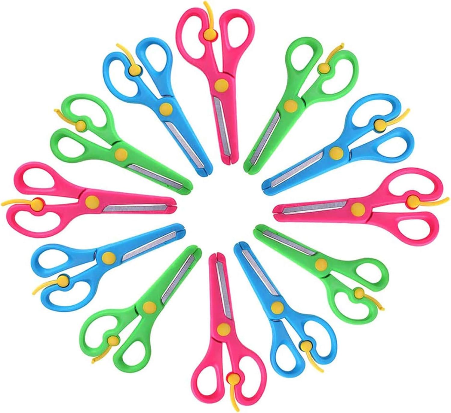 Amazon.com : Orgrimmar 12 PCS Preschool Training Scissors Anti-Pinch ...
