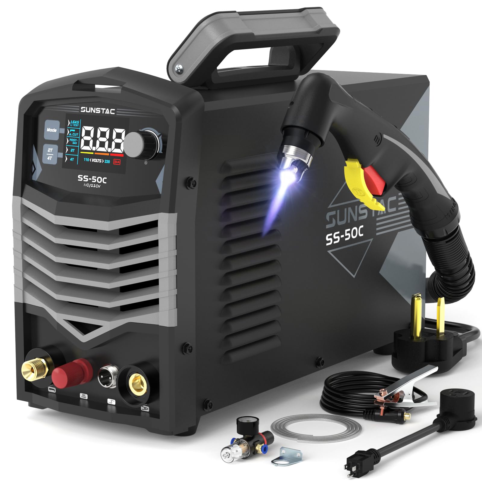 Sunstac Plasma Cutter, Non-Touch Pilot Arc 50Amps Non-High Frequency ...