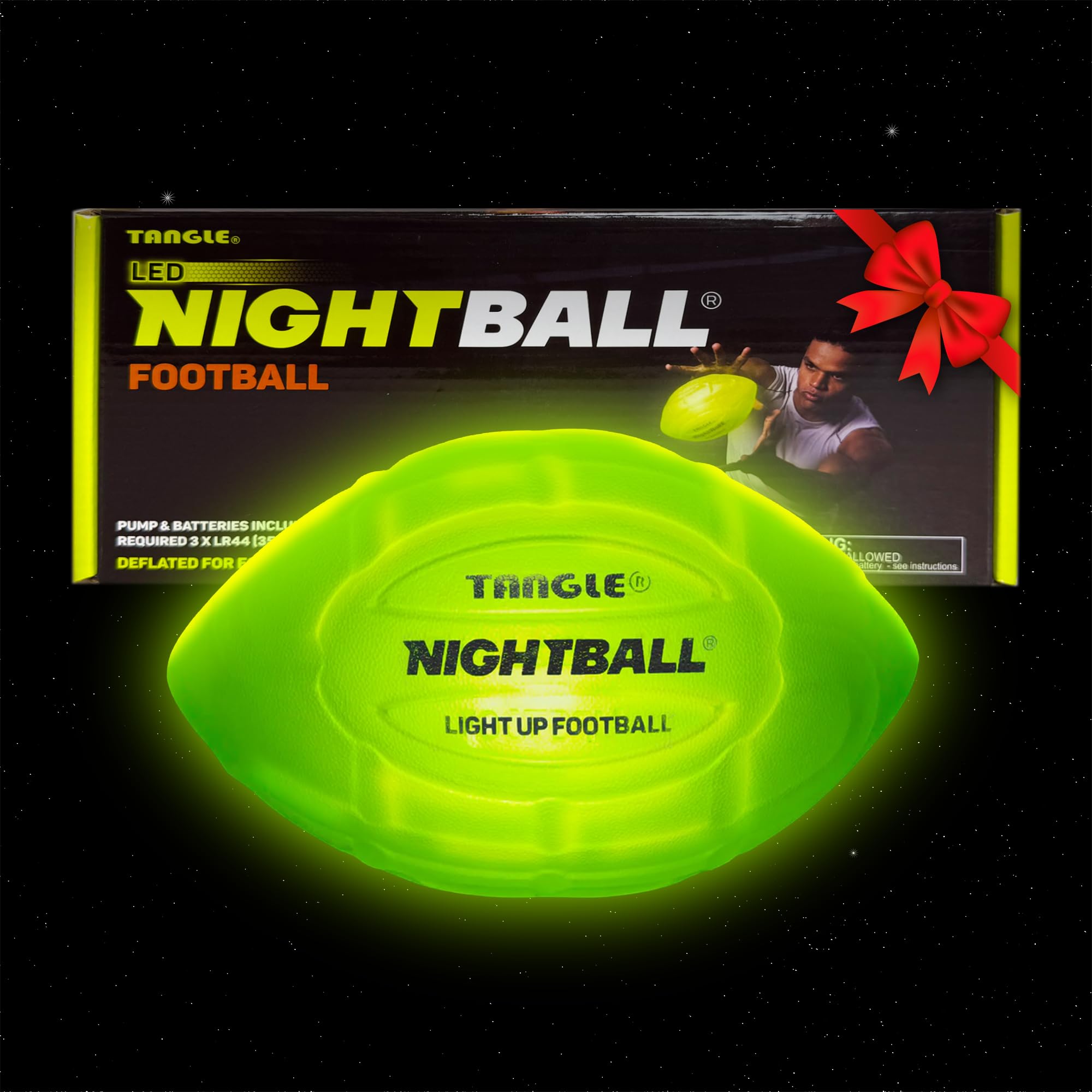 Nightball Light Up Football - Glow in The Dark Football Football - Glow ...