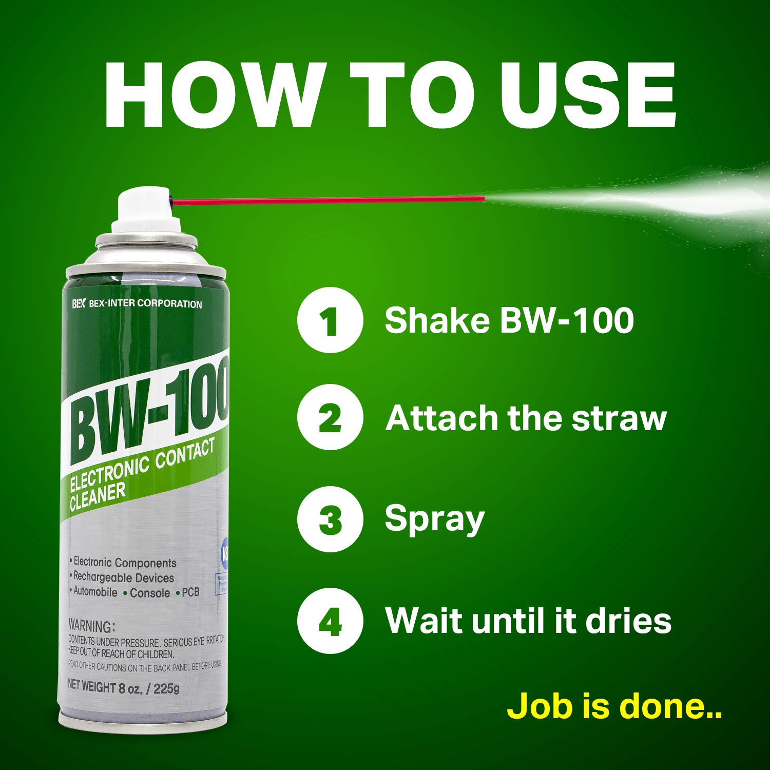 Mua BW-100 Non-Flammable Electronic Contact Cleaner Aerosol Spray ...