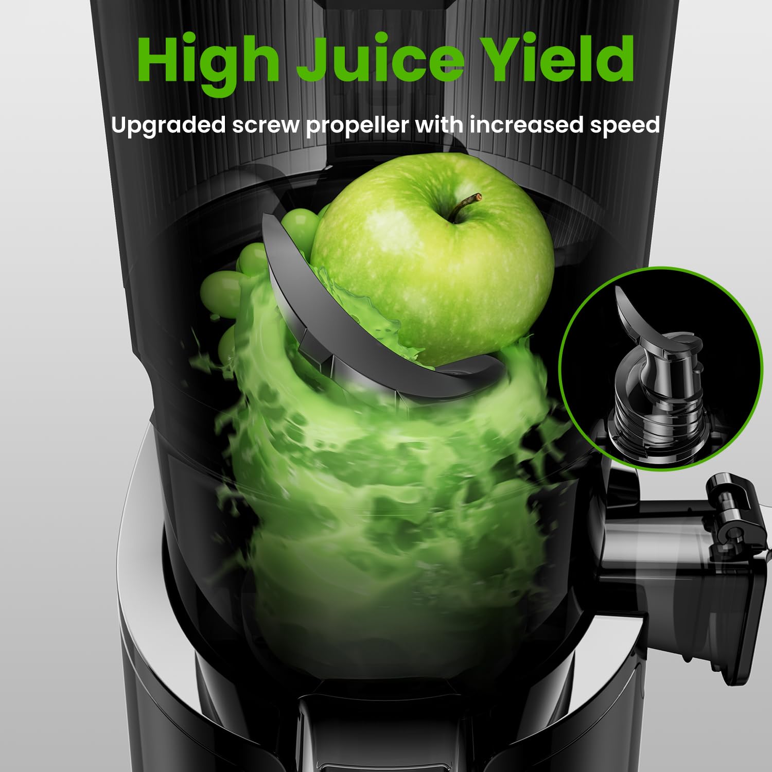 Mua Cold Press Juicer, Amumu Slow Masticating Machines with 5.4" Extra ...