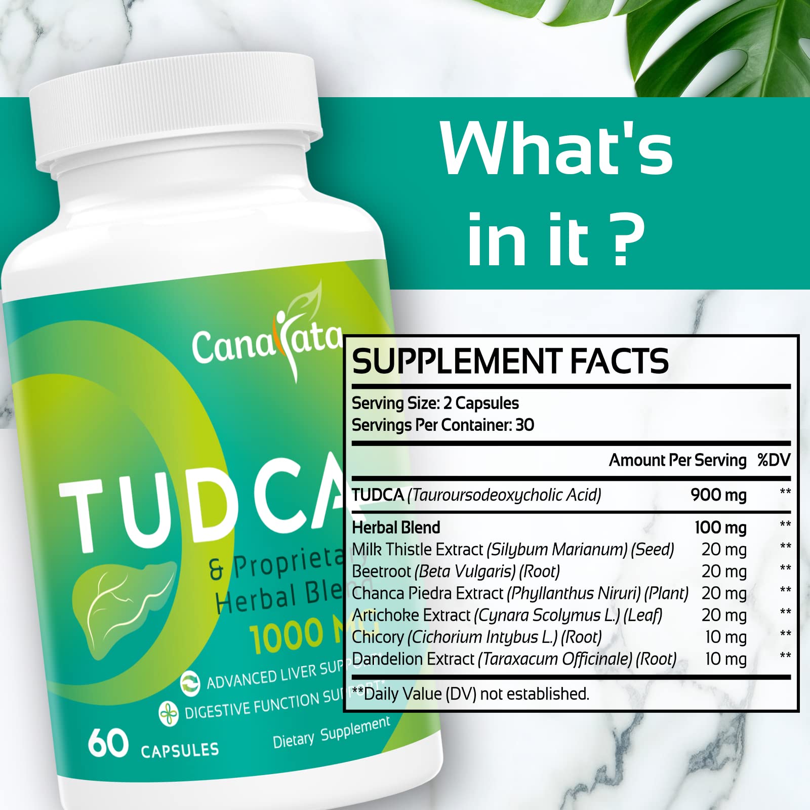 Mua TUDCA Liver Support Supplements 1000mg - 120 Vegan Capsules,TUDCA ...