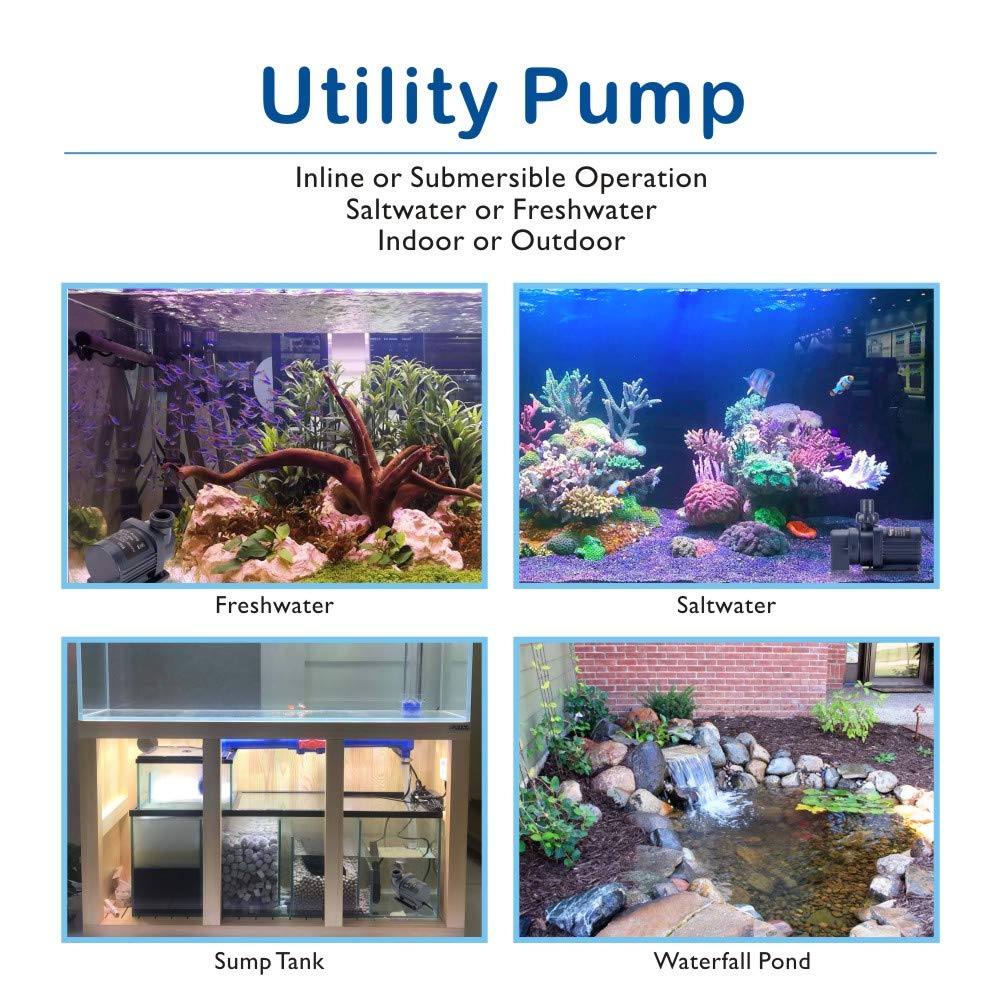 Mua hygger 24V DC Water Pump Inline/Submersible Saltwater Aquarium Pump ...