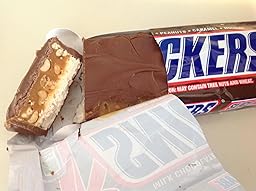 Amazon.com : SNICKERS Slice n' Share Giant Chocolate Candy Bar 1-Pound ...