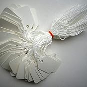 100 Quality White Strung Tags 37mm x 24mm from MacIntyre: Amazon.co.uk ...