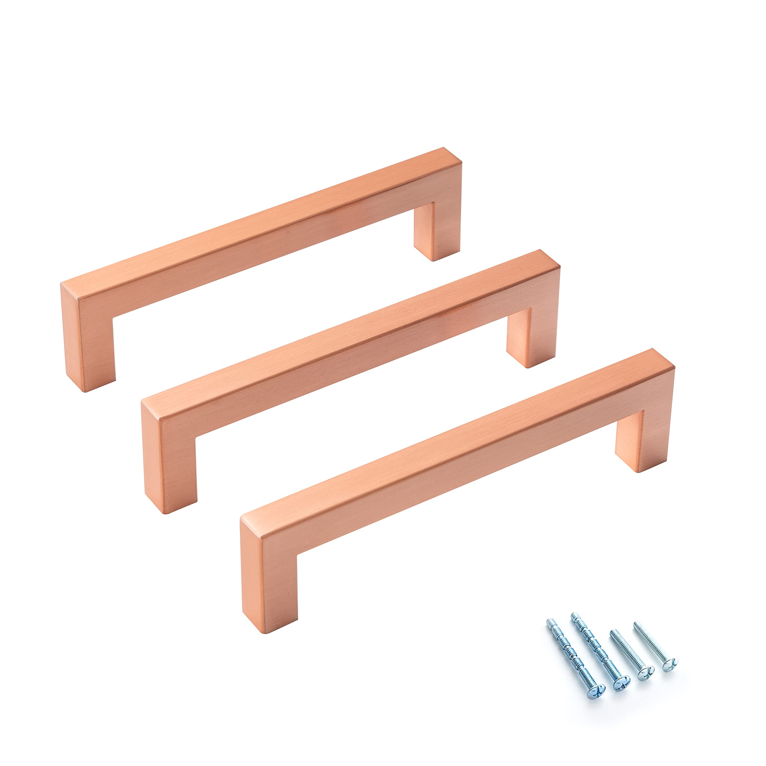 Aibeli 20 Pack Kitchen Cabinet Handles 5 Inch Rose Gold Square Cabinet ...