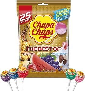 Chupa Chups Best of Lollipops, 25 Lollipop Bag: Amazon.com.au: Grocery ...