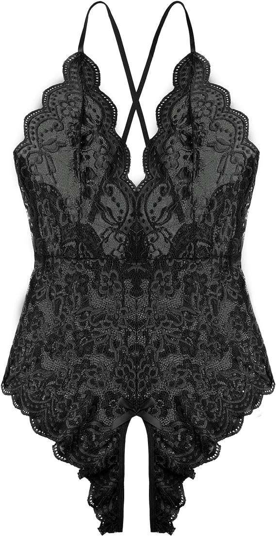 Women One Piece Lingerie Sexy Teddy Lingerie V Neck Sexy Bodysuit Lace