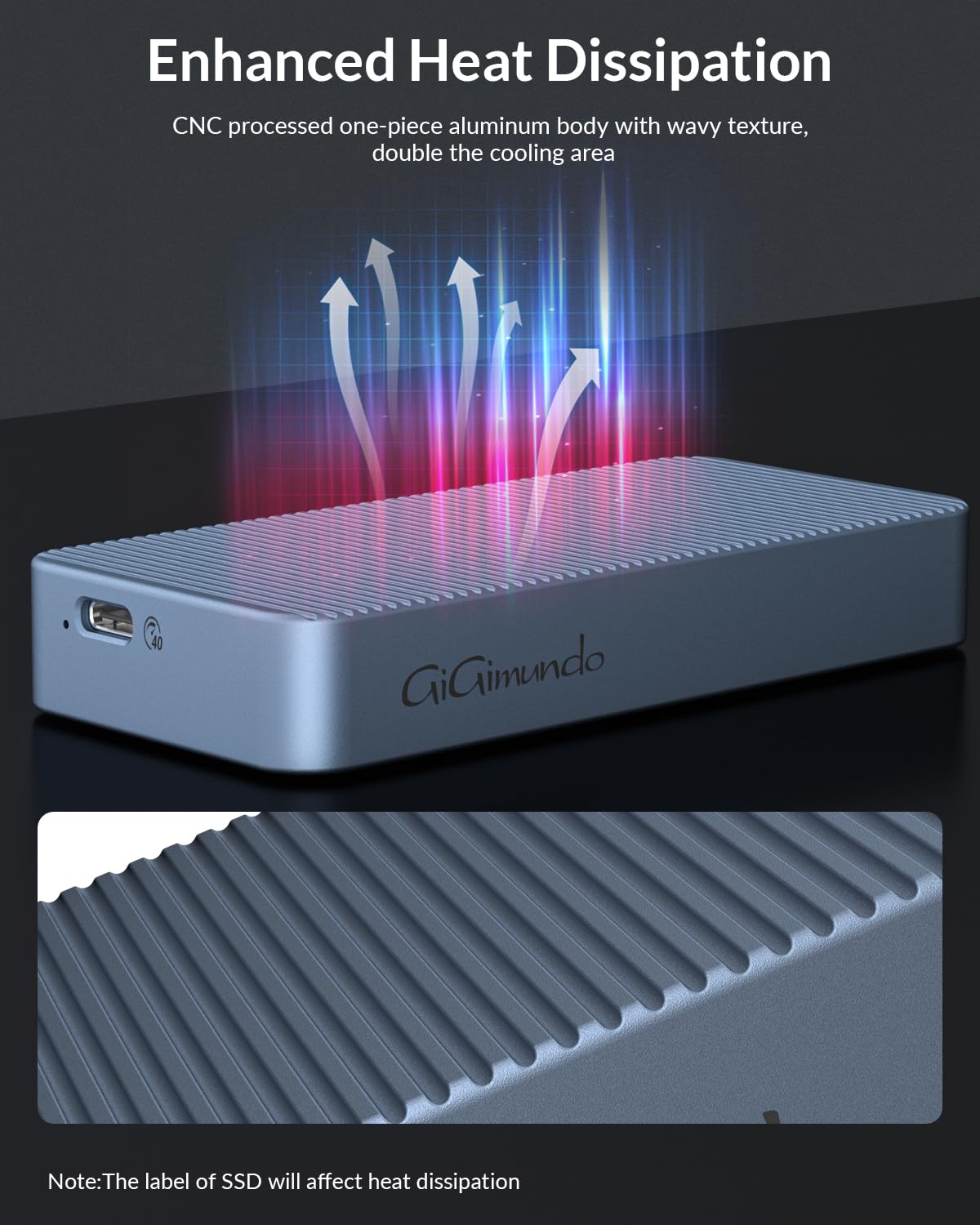 Mua GiGimundo AJM40C 40Gbps NVMe Enclosure - CNC Processed Aluminum Shell, Thunderbolt 3/4 ...