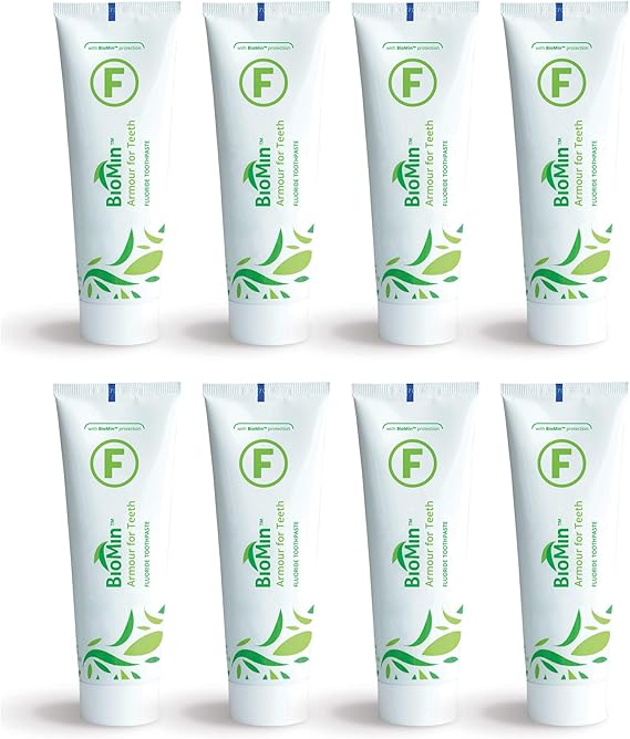 BioMin F Toothpaste (75ml) - Armour Your Teeth (x8 Tubes) with Free ...