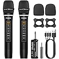 Amazon.com: PROZOR UHF Wireless Microphone with Volume Treble Bass Echo ...