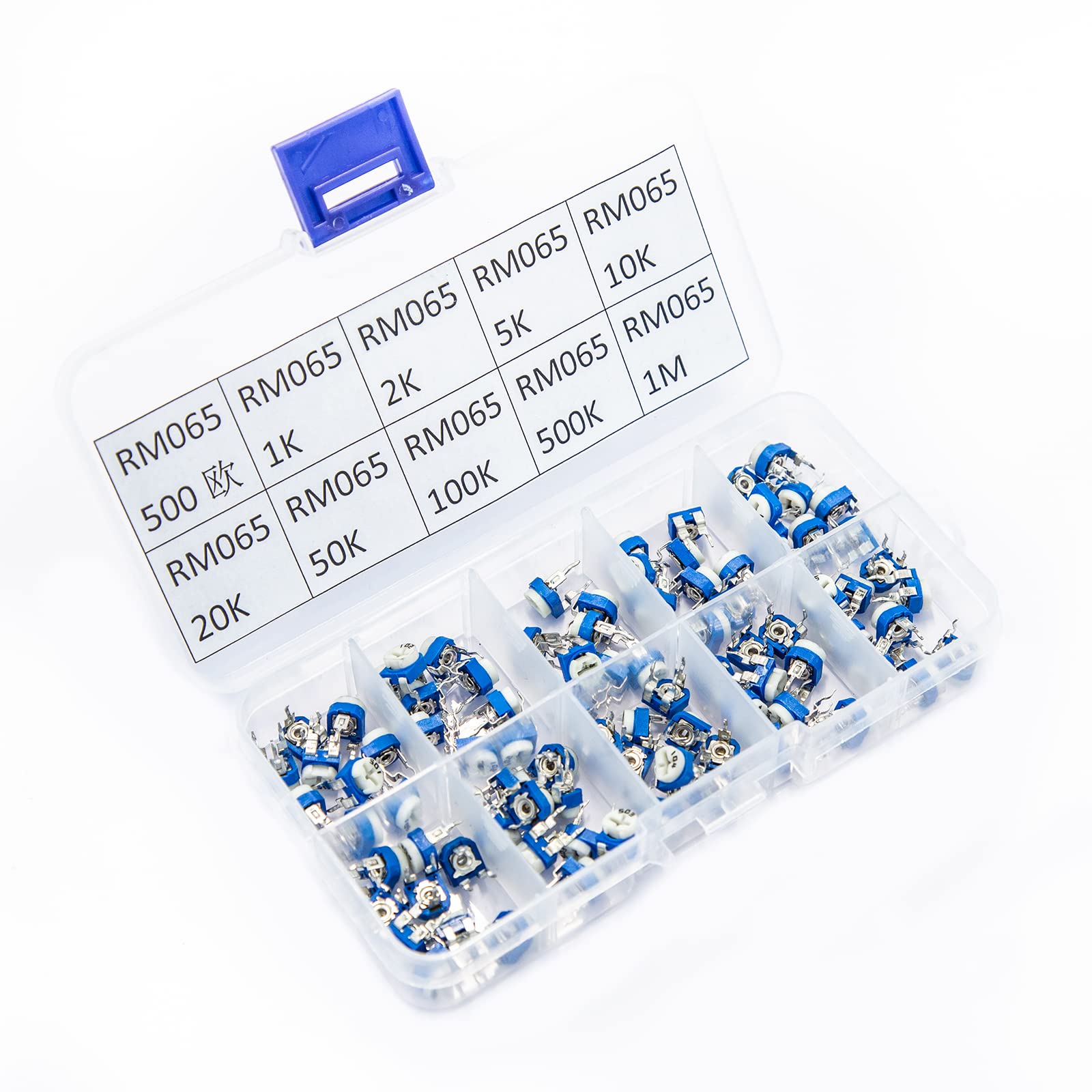 Mua RM065 Potentiometer Adjustable Resistor Kit 10 Values 100 pcs 500 ...