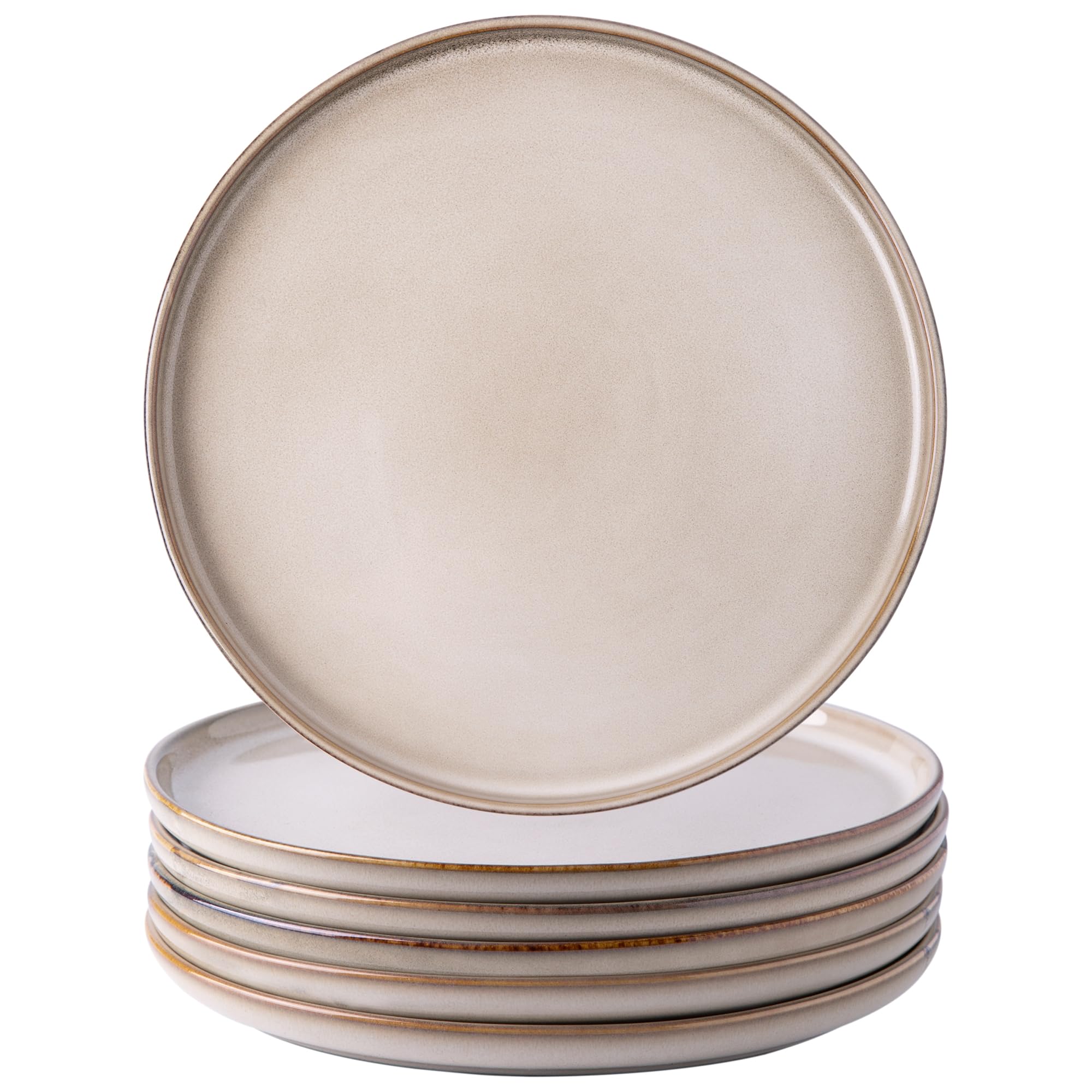 GBHOME Ceramic Salad Plates Set of 6, 8.5 inch Stoneware Reactive Glaze ...