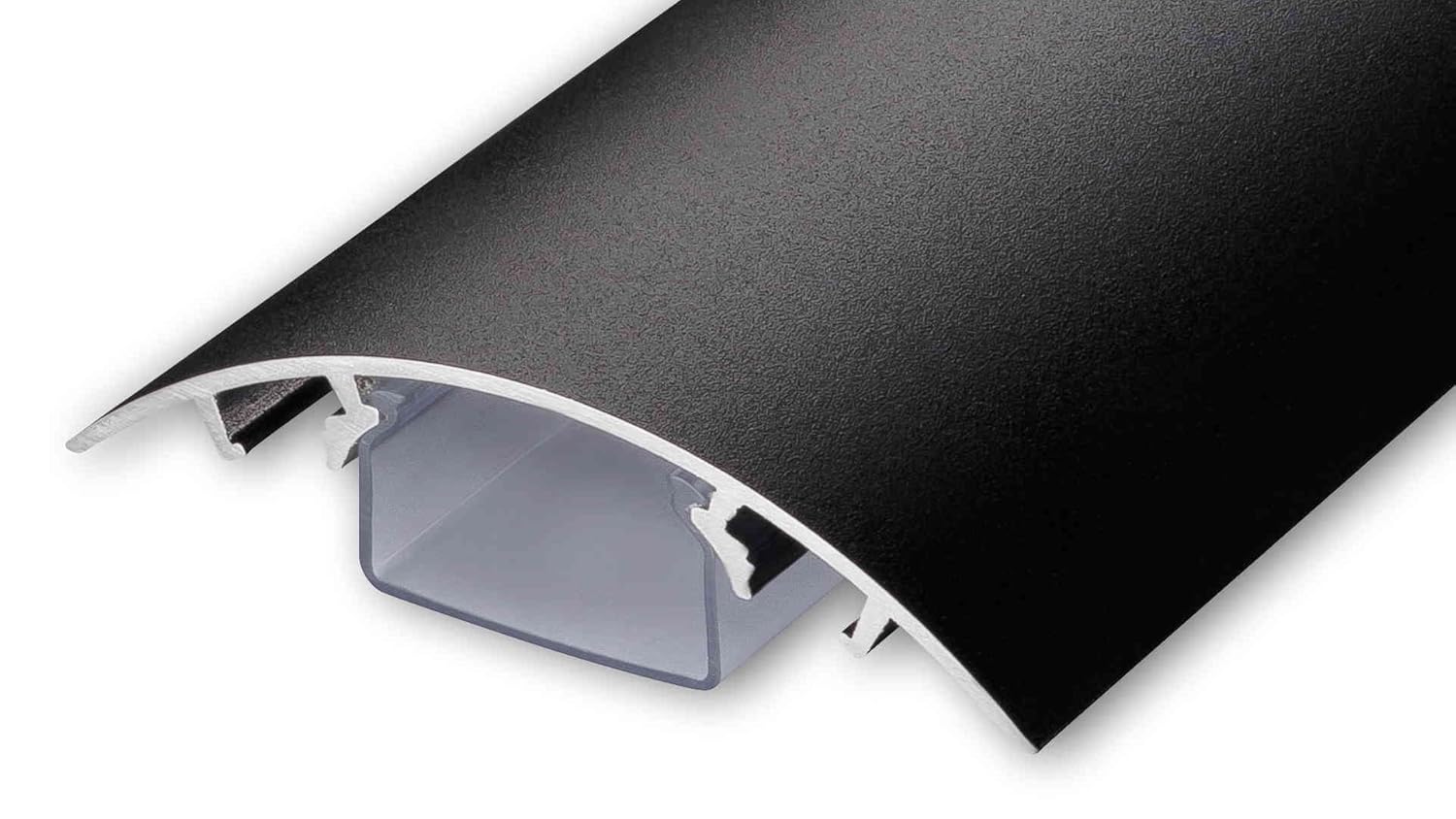 Aluminium cable duct in black matt fine structure in different lengths ...